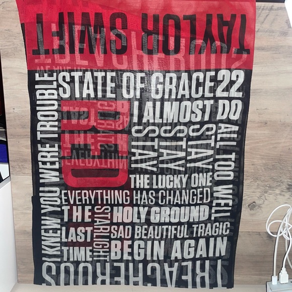 Taylor Swift | Other | Taylor Swift Original Red Tour Album Sheer Scarf ...